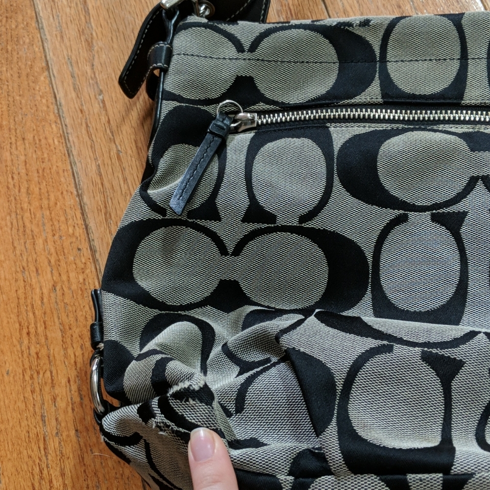 Coach Signature Duffle Hobo Bag F15067 Gray - Gem